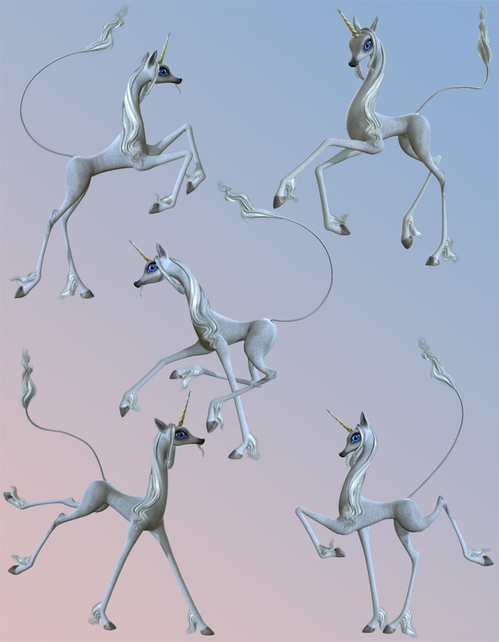 Whimsical Unicorn Poses | Daz 3D
