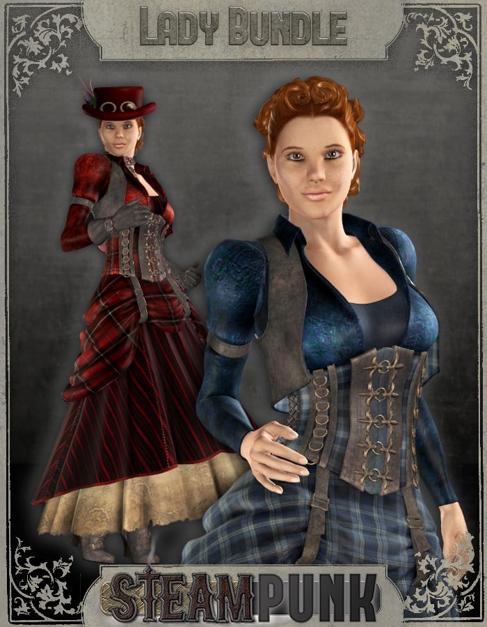 Steampunk Lady Bundle | Daz 3D