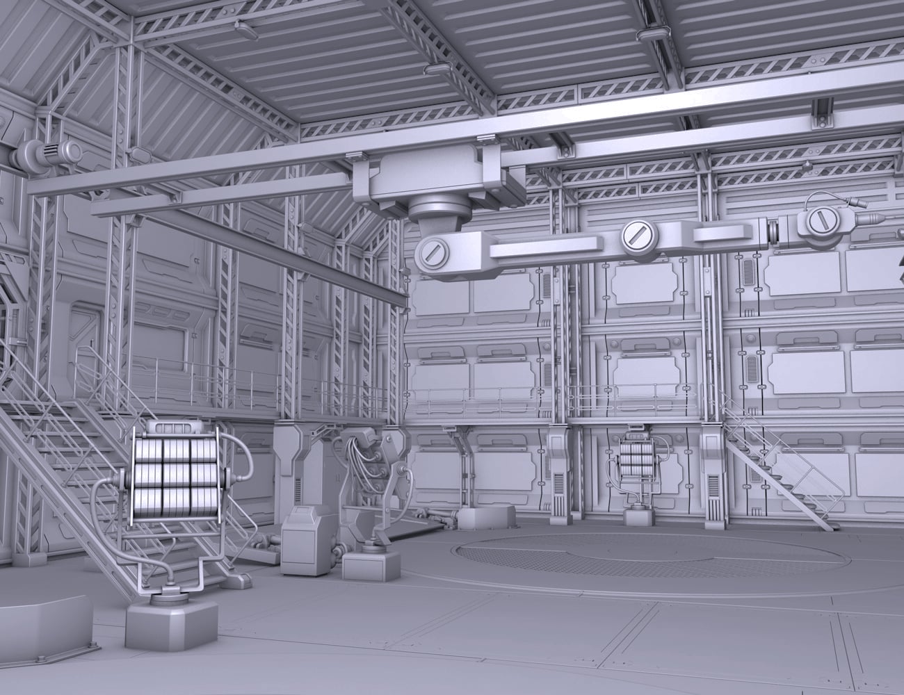 Sci-fi Hanger A | Daz 3D