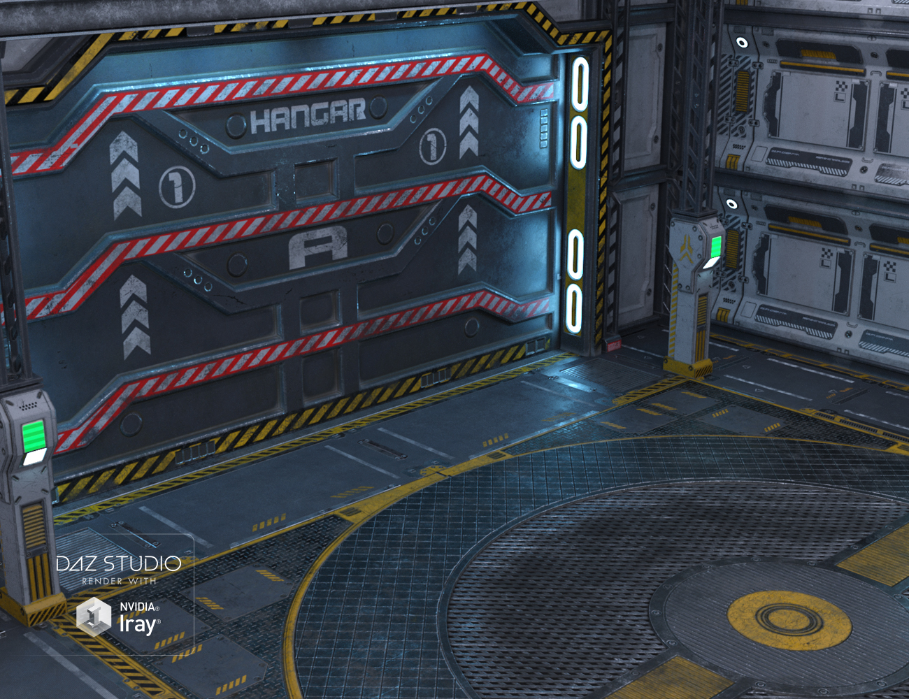 Sci-fi Hanger A | Daz 3D