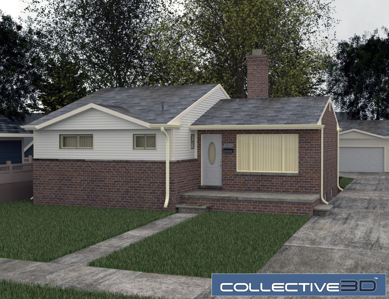 Collective3d Neighborhood Ranch House 1 | Daz 3D