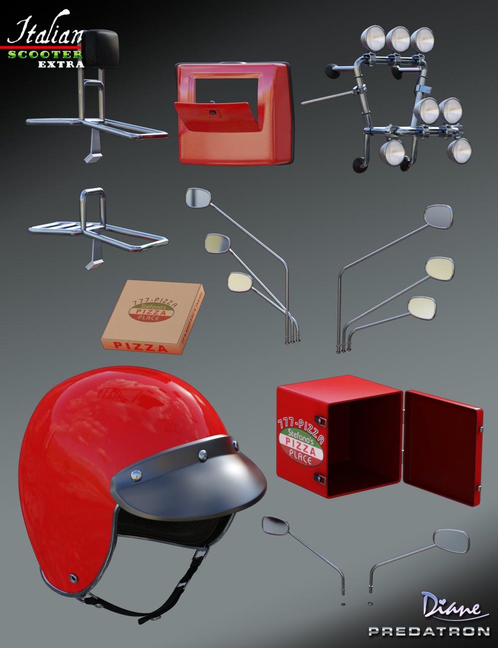 Italian Scooter Extras | Daz 3D