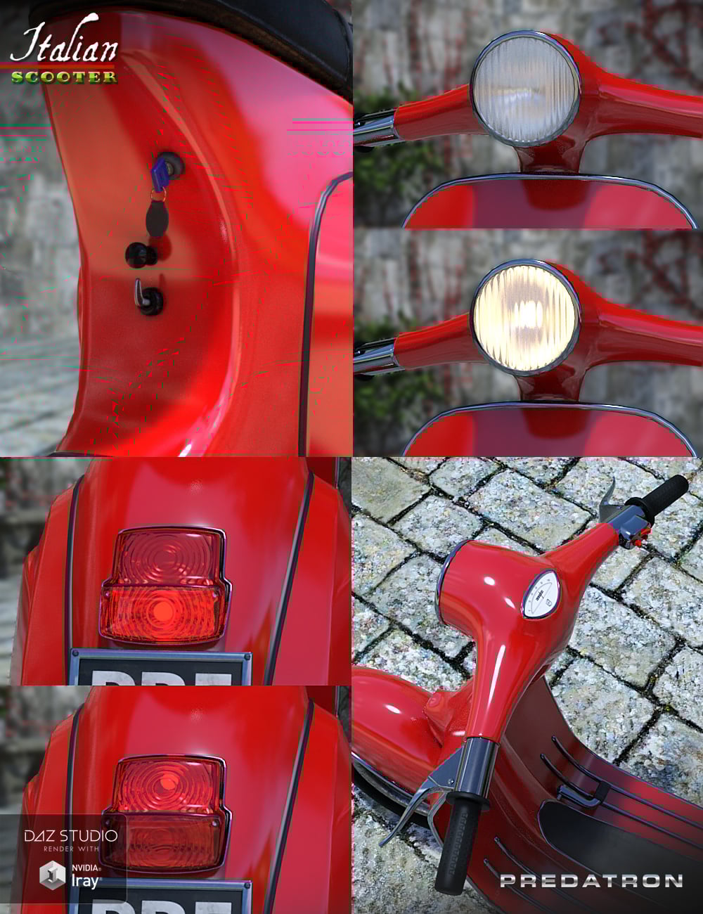 Italian Scooter Bundle | Daz 3D