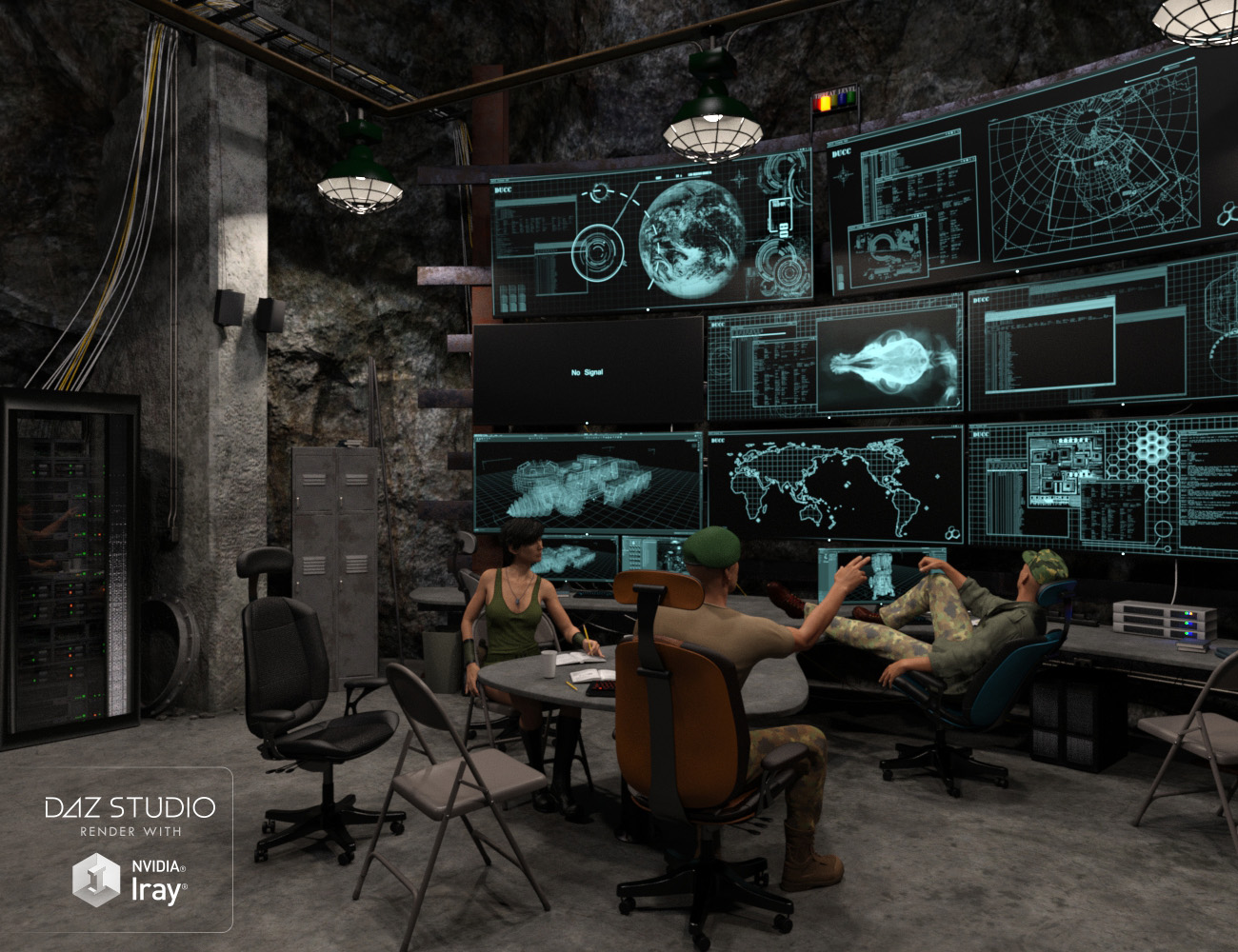 Deep Underground Command Center | Daz 3D