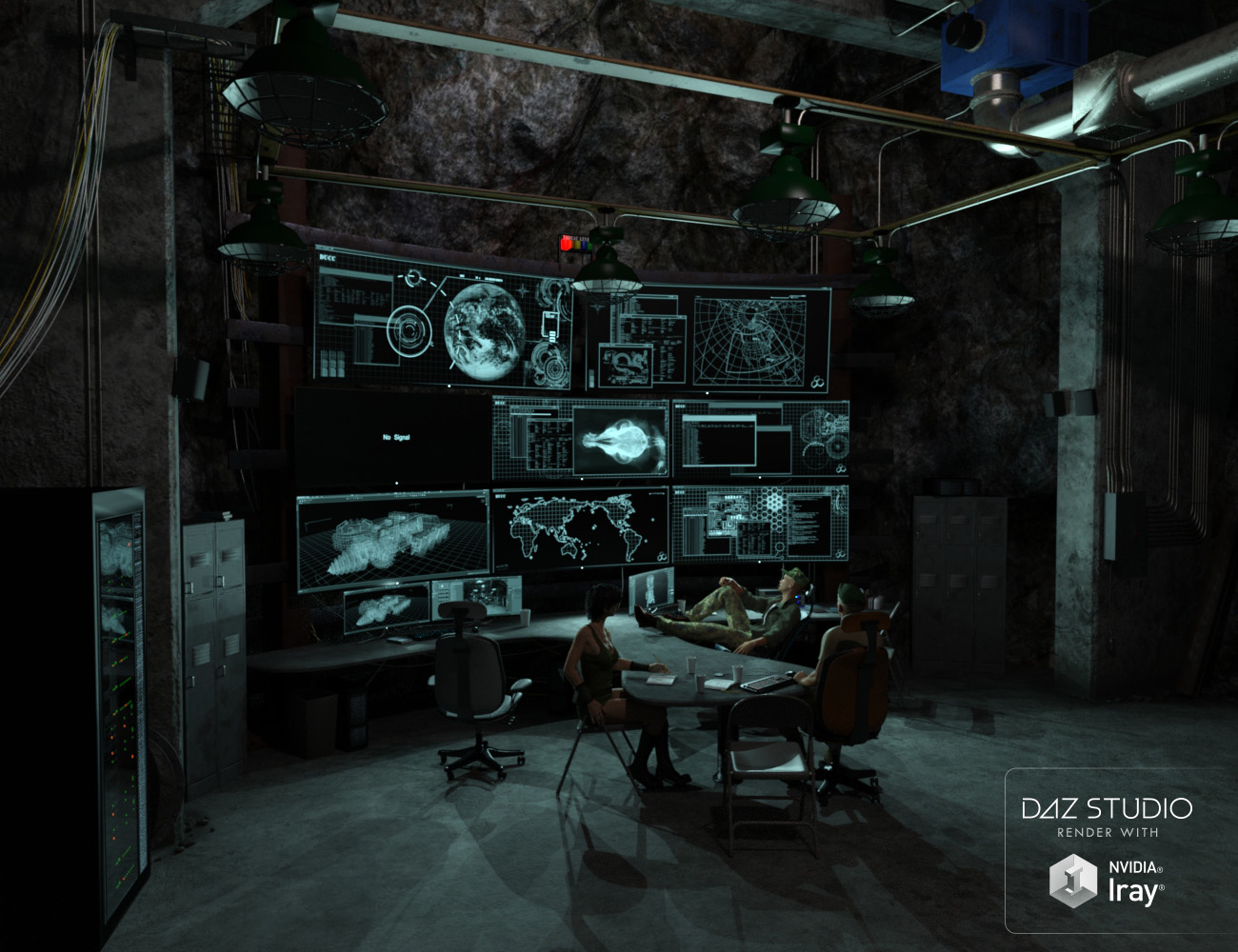 Deep Underground Command Center | Daz 3D