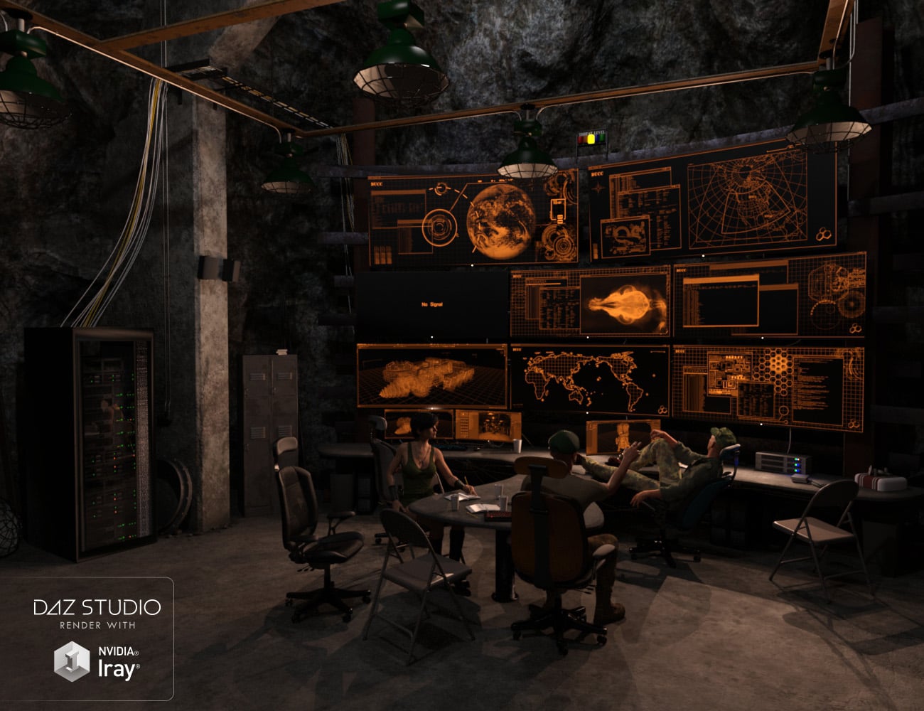Deep Underground Command Center | Daz 3D