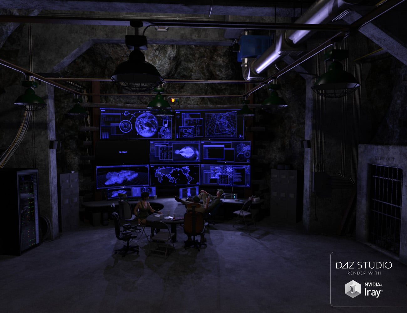 Deep Underground Command Center | Daz 3D