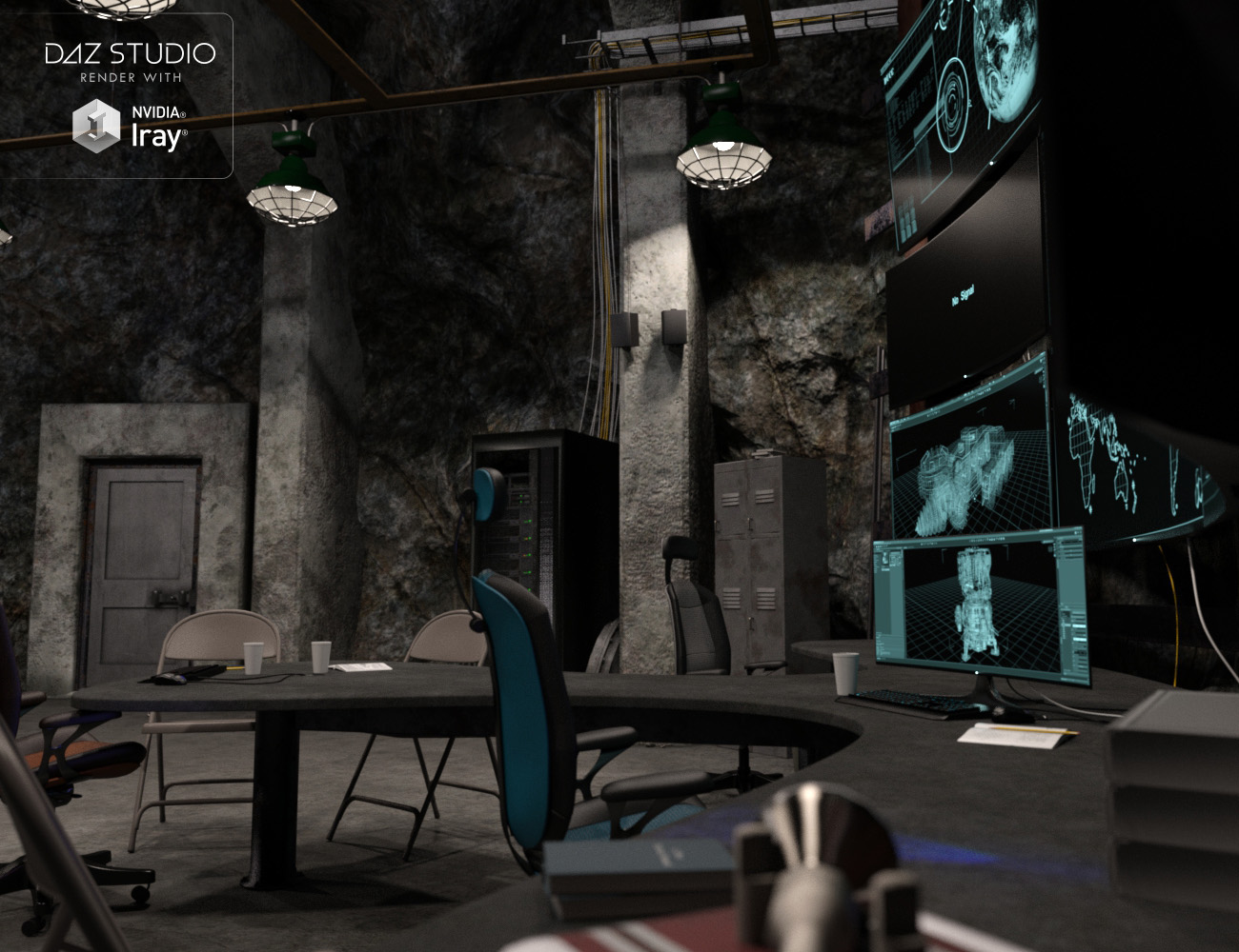 Deep Underground Command Center | Daz 3D