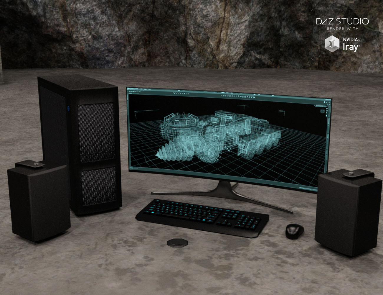Deep Underground Command Center | Daz 3D