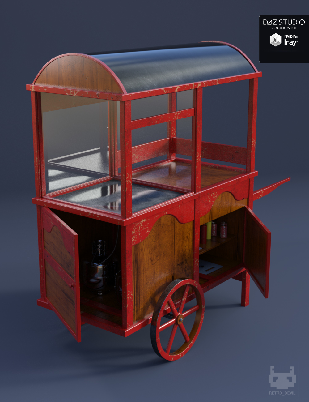 Vintage Hot Dog Cart | Daz 3D