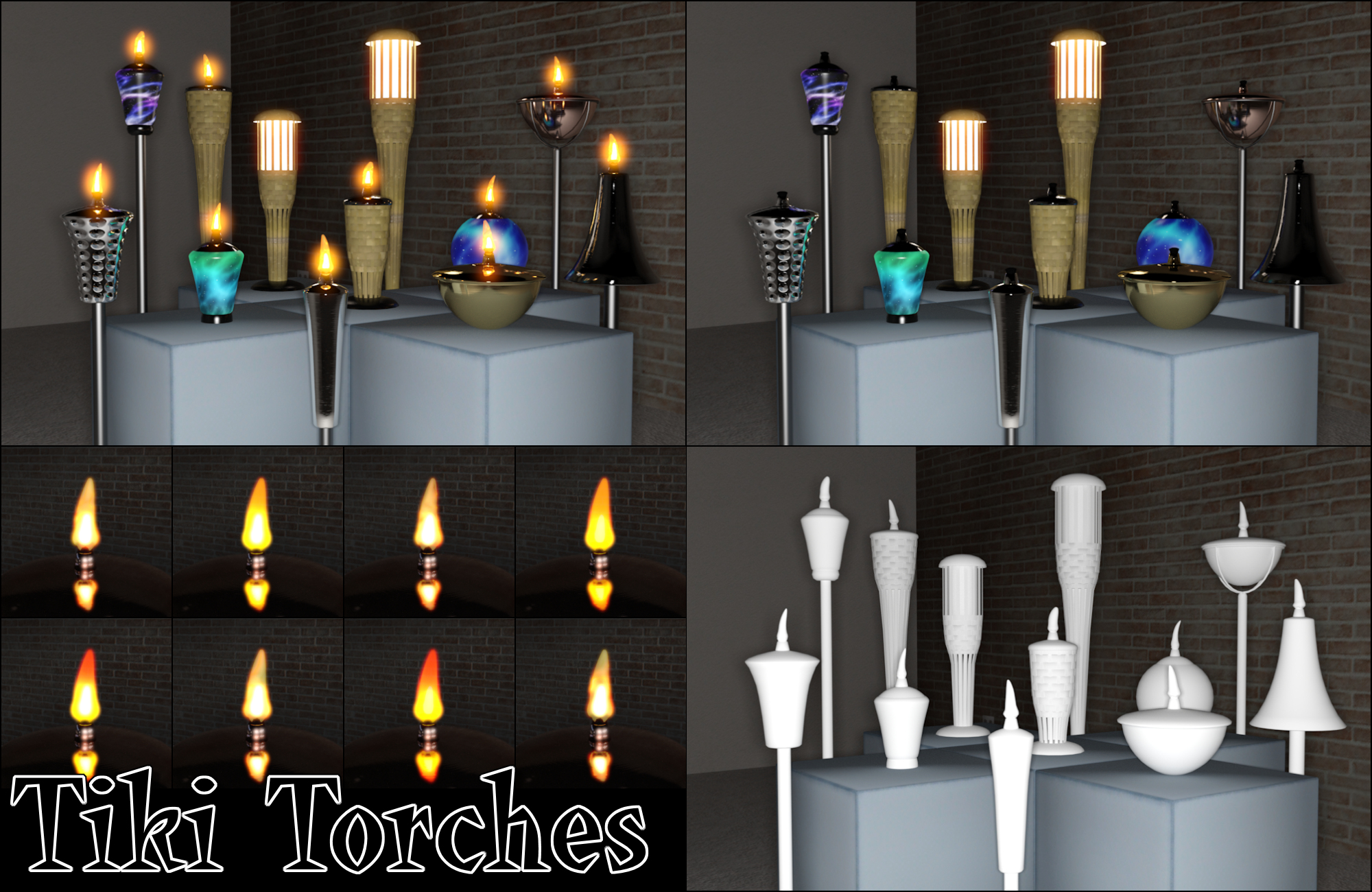 Tiki Torches | Daz 3D