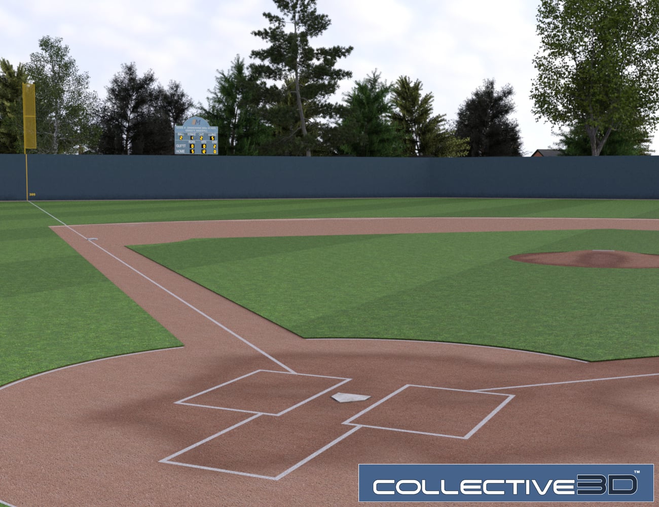 Collective3d Baseball Field | Daz 3D