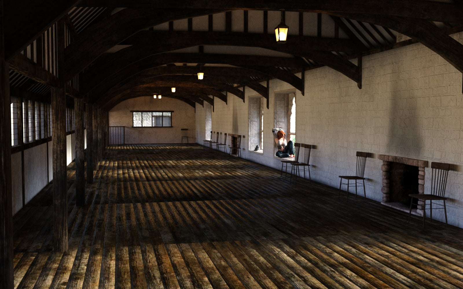 Medieval Hall and Garden | Daz 3D