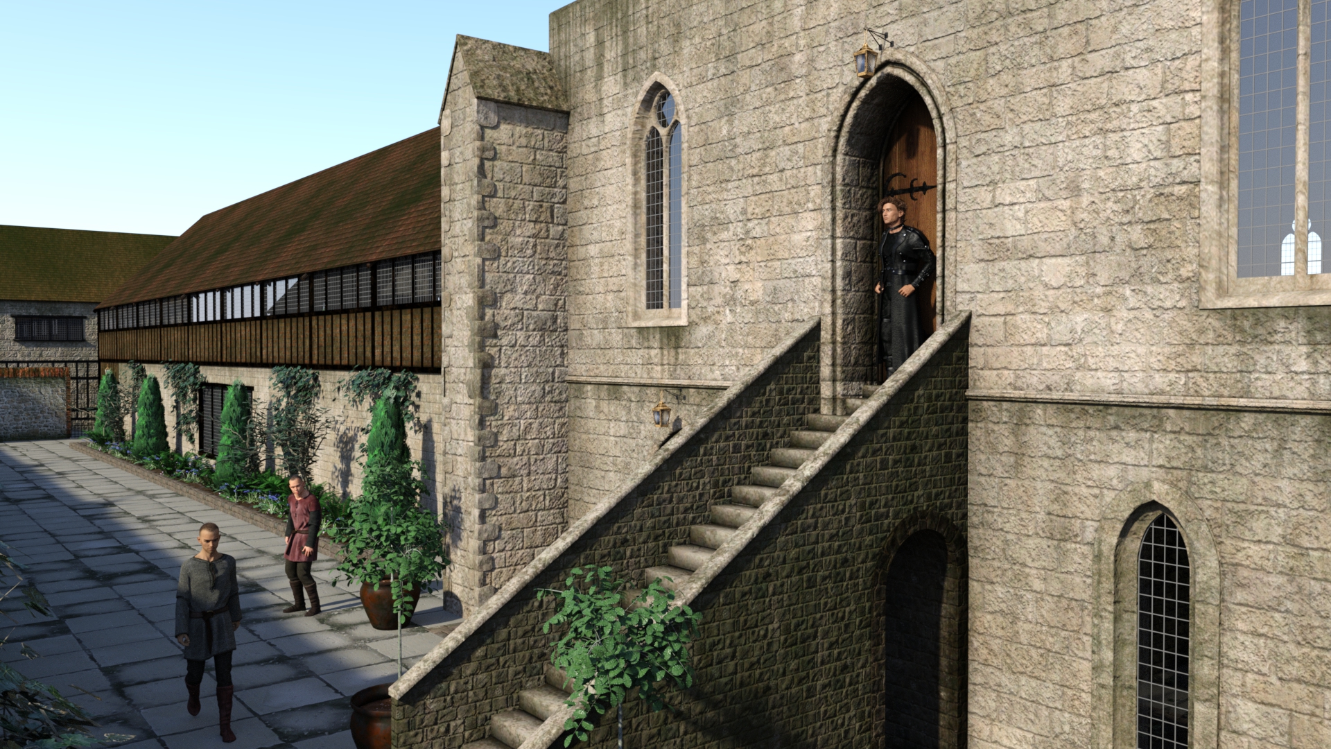 Medieval Hall and Garden | Daz 3D