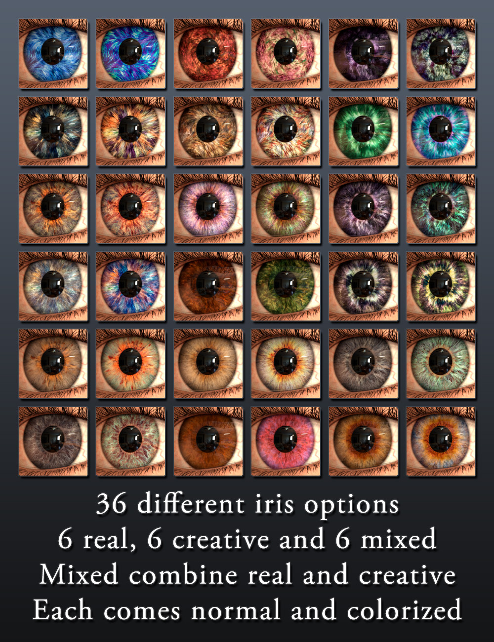 Project EYEray - Eye Material Suite and Merchant Resource for Genesis 3 ...