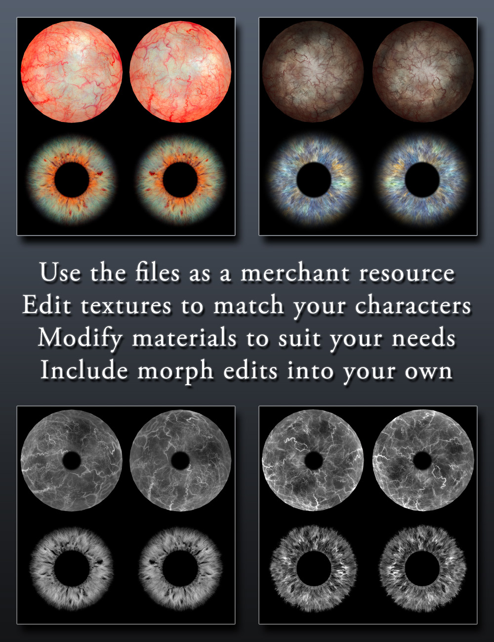 Project EYEray - Eye Material Suite and Merchant Resource for Genesis 3 ...