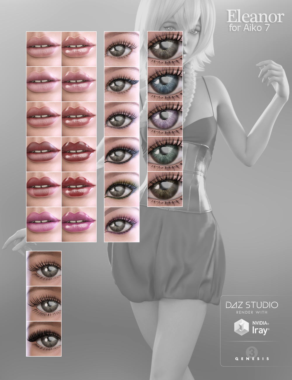 Eleanor for Aiko 7 | Daz 3D