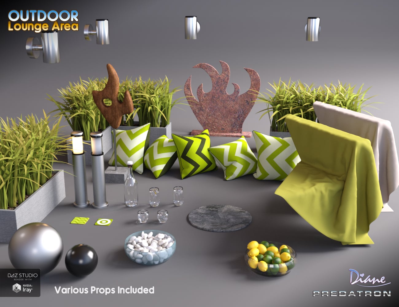 Outdoor Lounge Area | Daz 3D