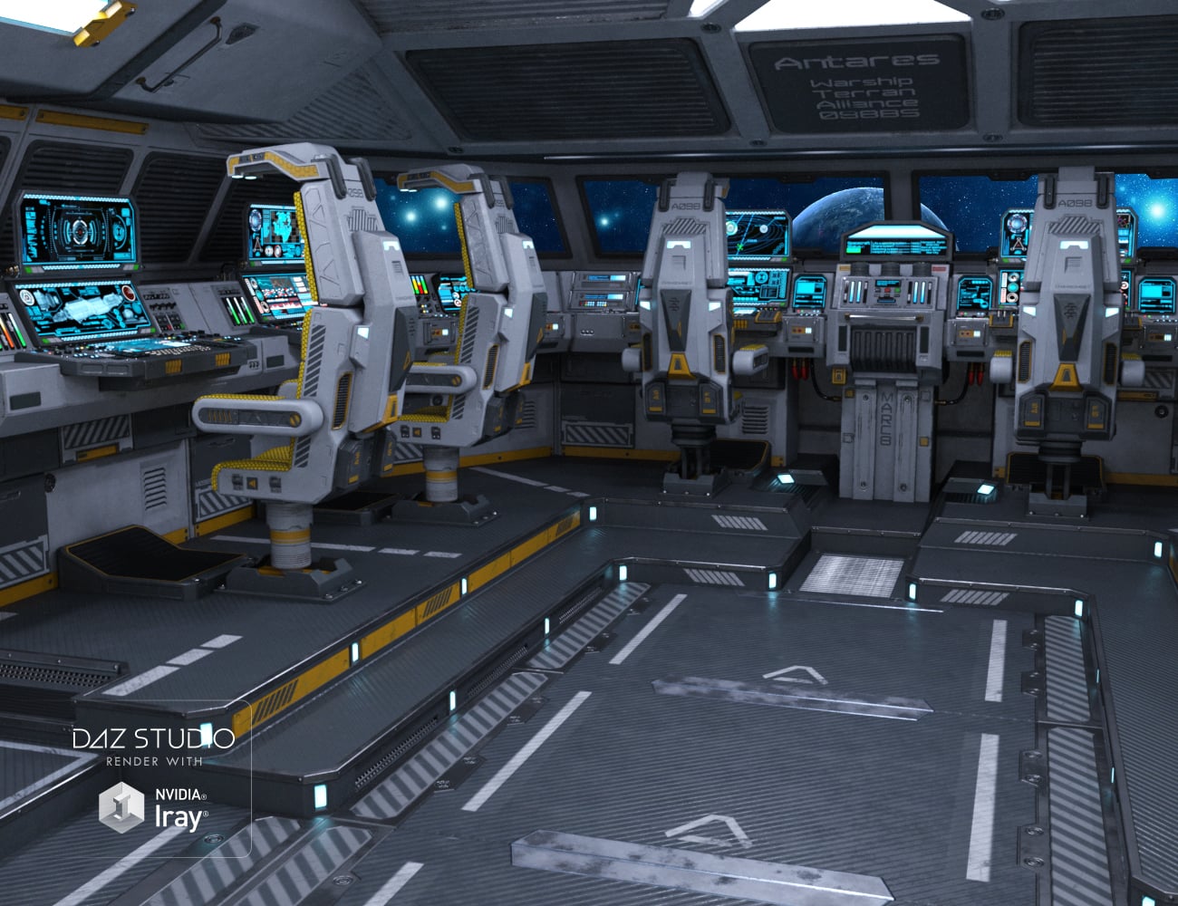 Sci-fi Cockpit Interior | Daz 3D