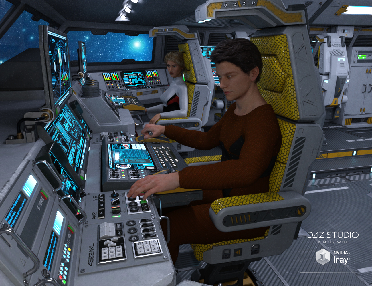 Sci-fi Cockpit Interior | Daz 3D