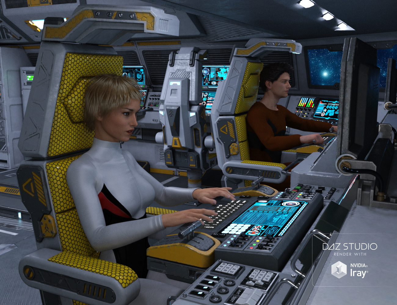Sci-fi Cockpit Interior | Daz 3D