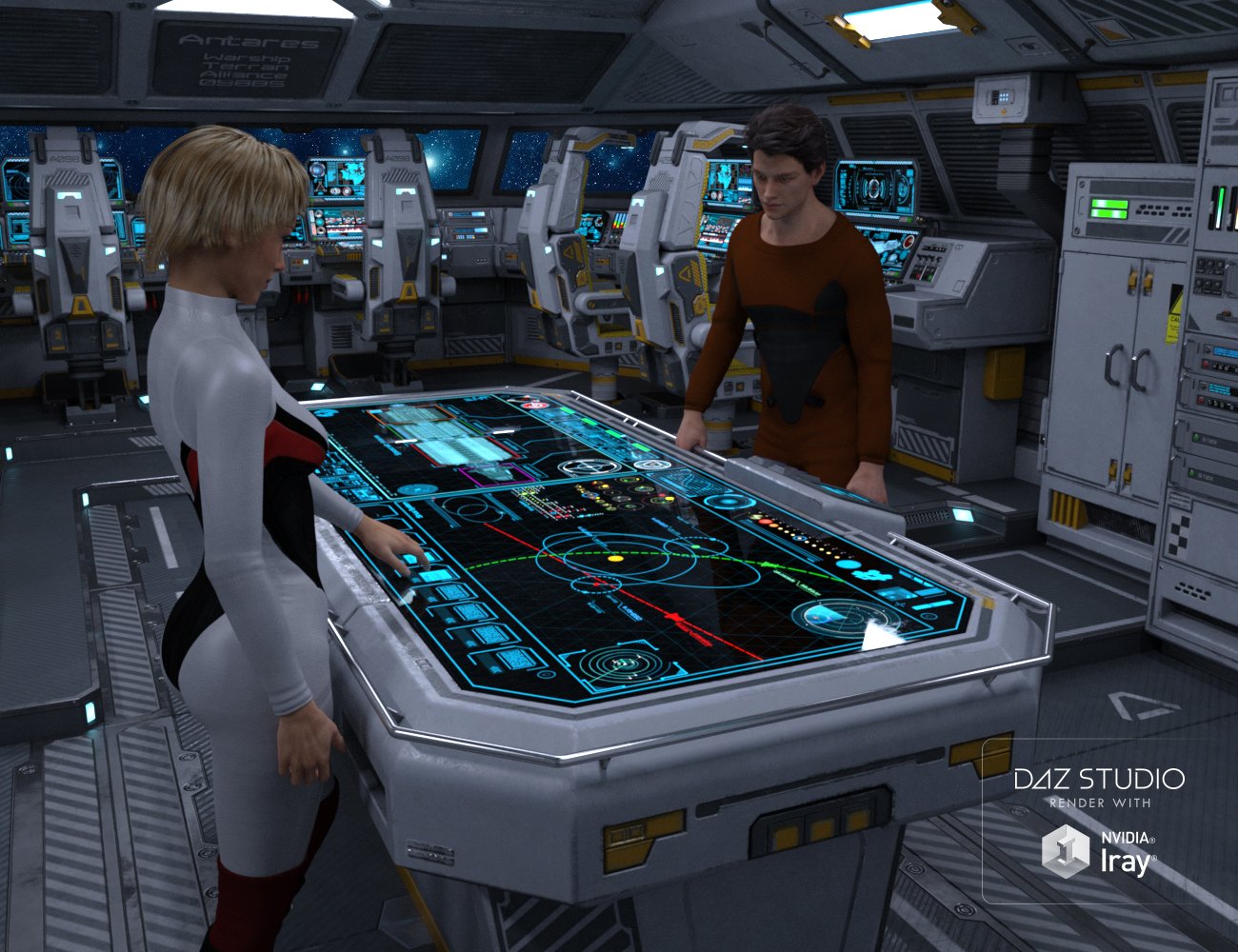 Sci-fi Cockpit Interior | Daz 3D