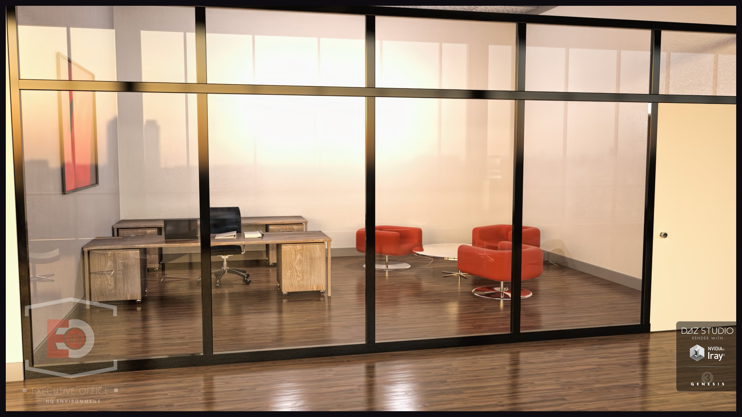 i13 Executive Environment, Outfit and Pose Bundle | Daz 3D