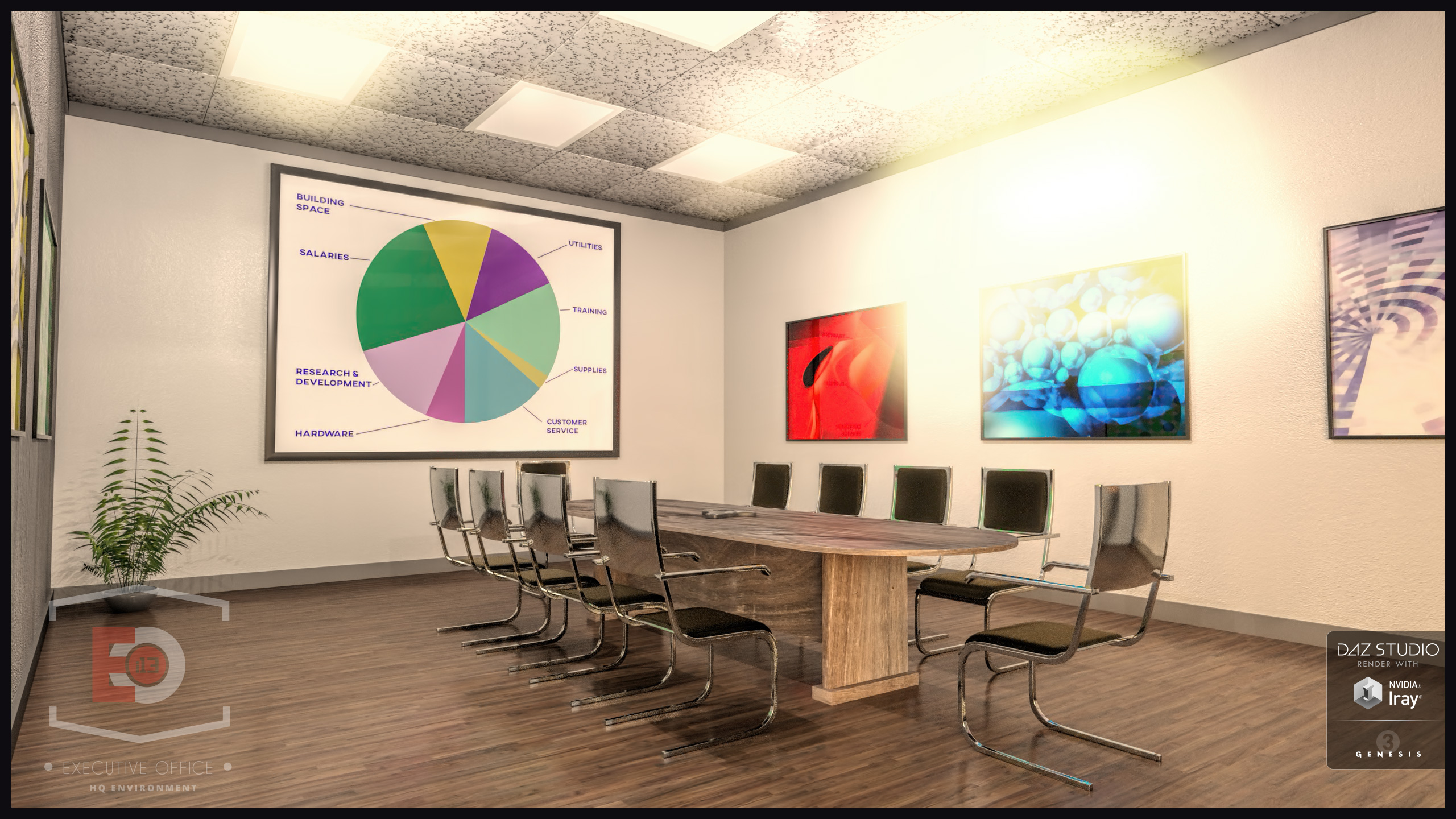 i13 Executive Environment, Outfit and Pose Bundle | Daz 3D