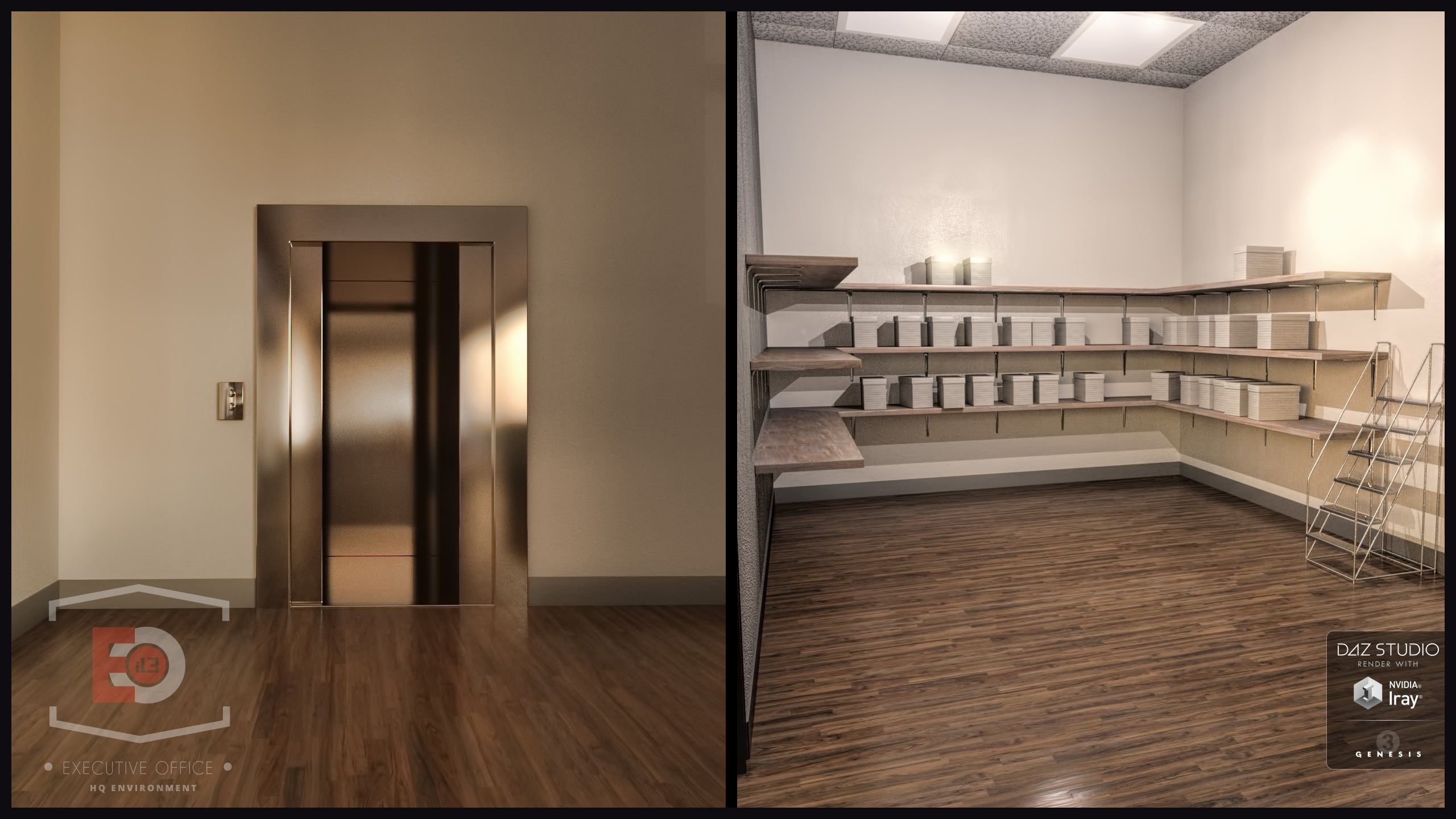 i13 Executive Environment, Outfit and Pose Bundle | Daz 3D