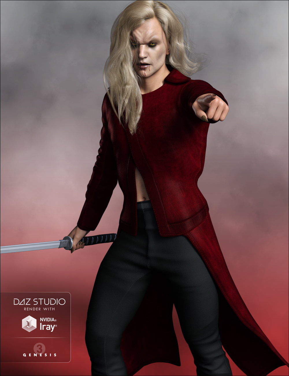 FWSA Vampire Expansion and Hunter Kit for Genesis 3 Male(s) | Daz 3D