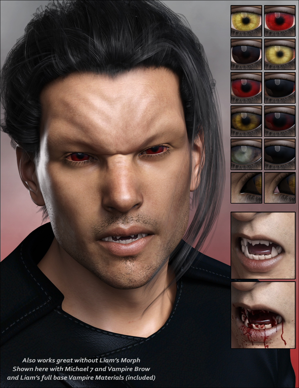 FWSA Vampire Expansion and Hunter Kit for Genesis 3 Male(s) | Daz 3D