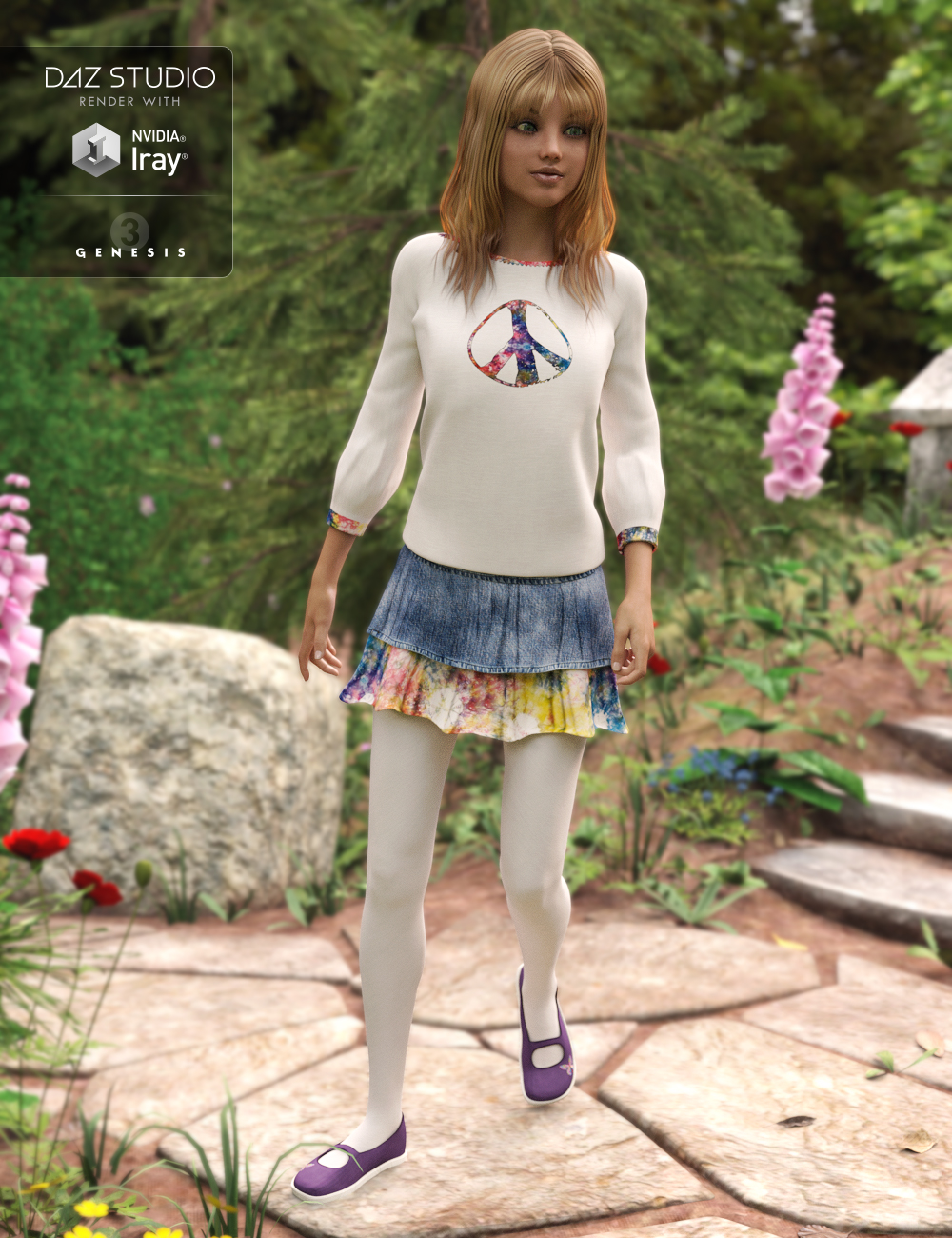 Kids Casual for Genesis 3 Female(s) | Daz 3D