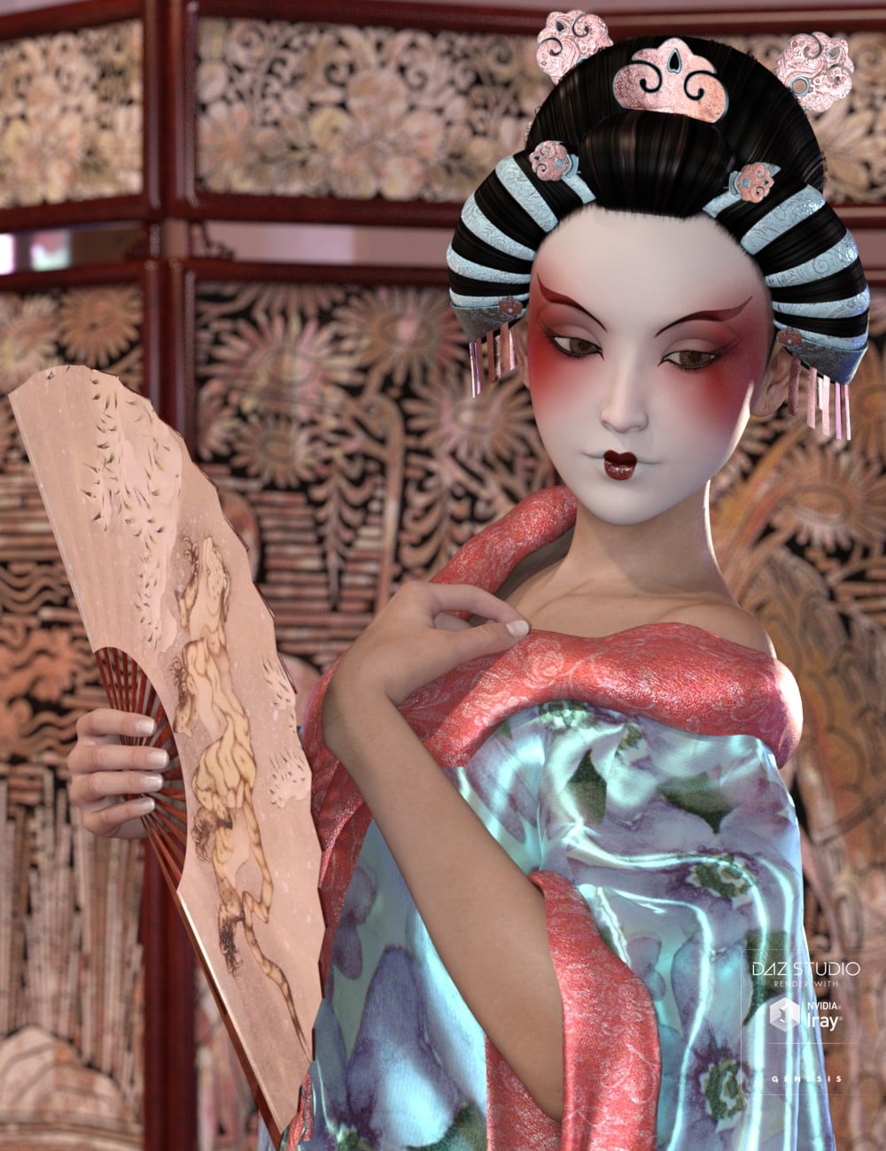 Yuriko Hair for Genesis 3 Female(s) | Daz 3D