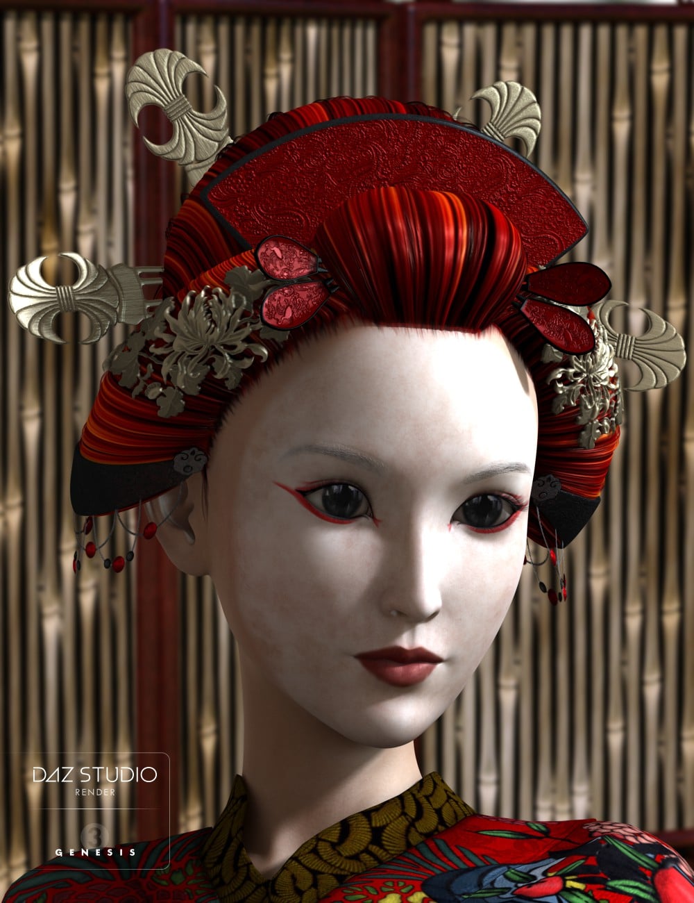 Yuriko Hair Expansion for Genesis 3 Female(s) | Daz 3D