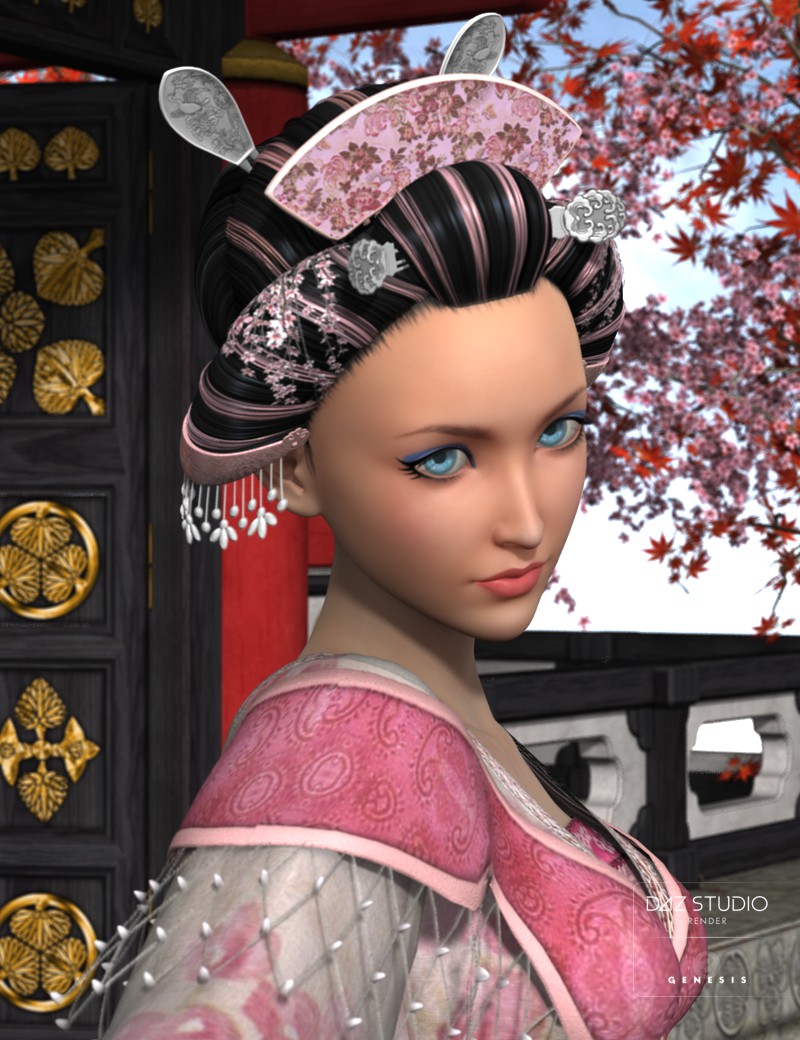 Yuriko Hair Expansion for Genesis 3 Female(s) | Daz 3D