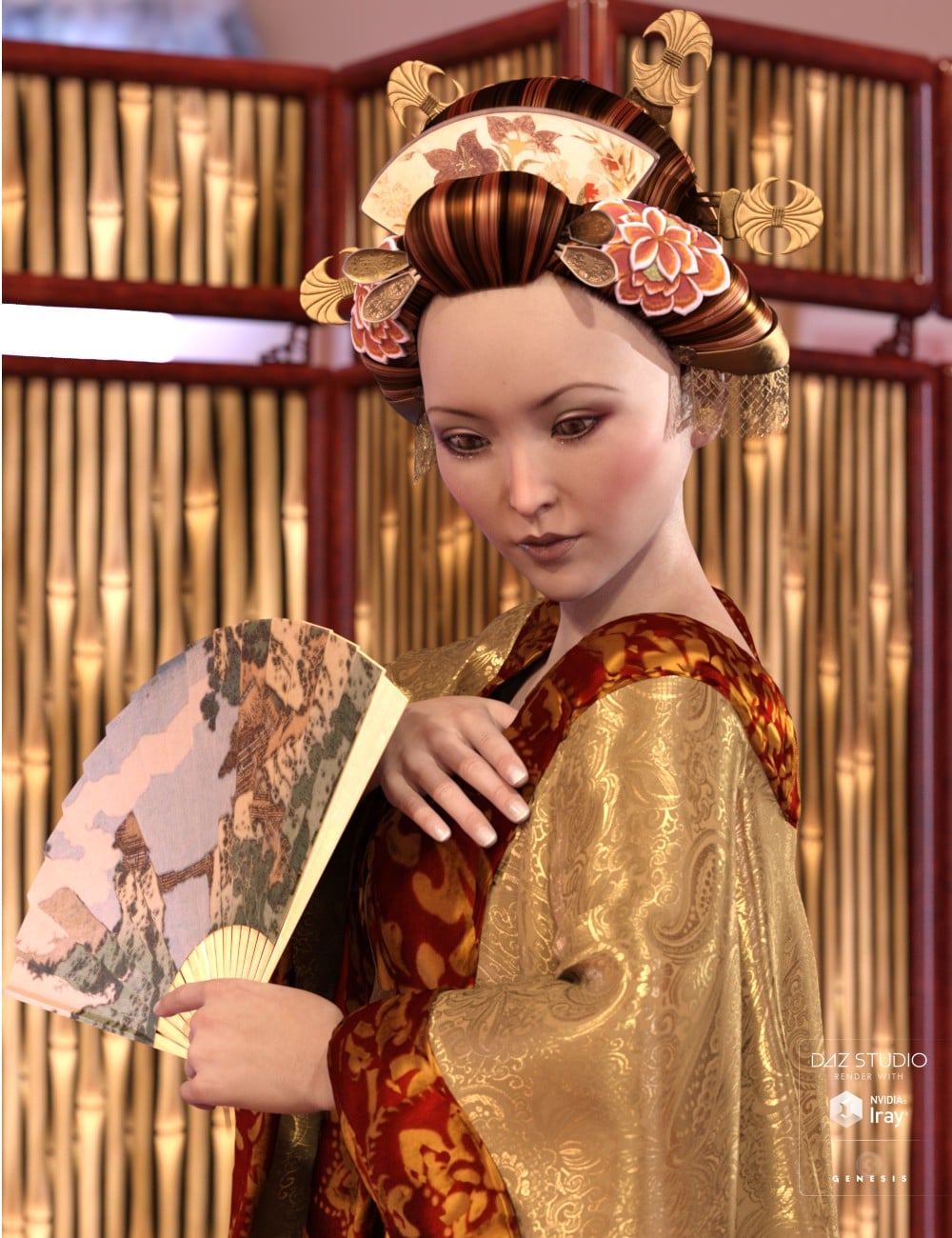 Yuriko Hair Expansion for Genesis 3 Female(s) | Daz 3D