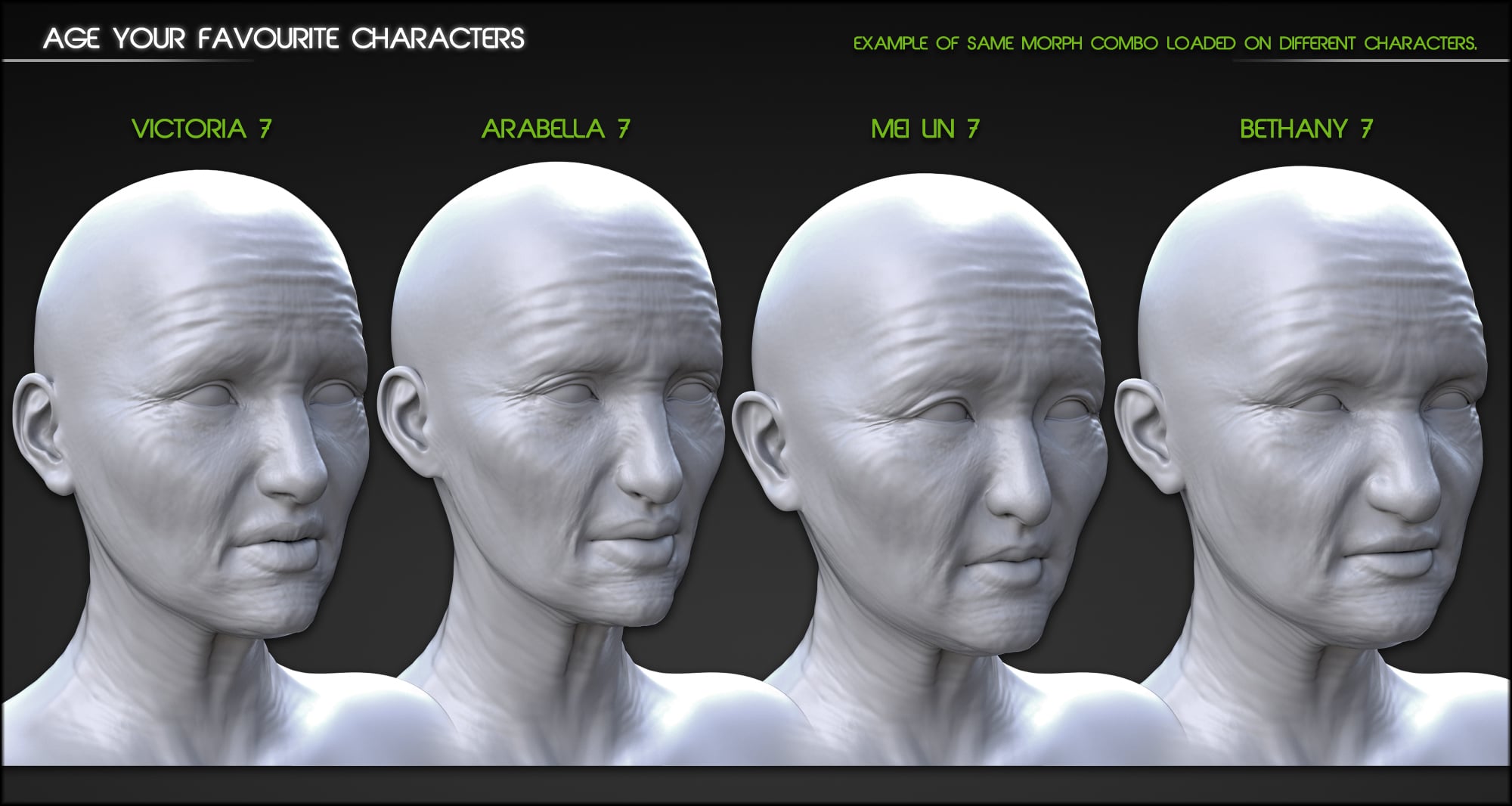 Aging Morphs 3 for Genesis 3 Female(s) | Daz 3D