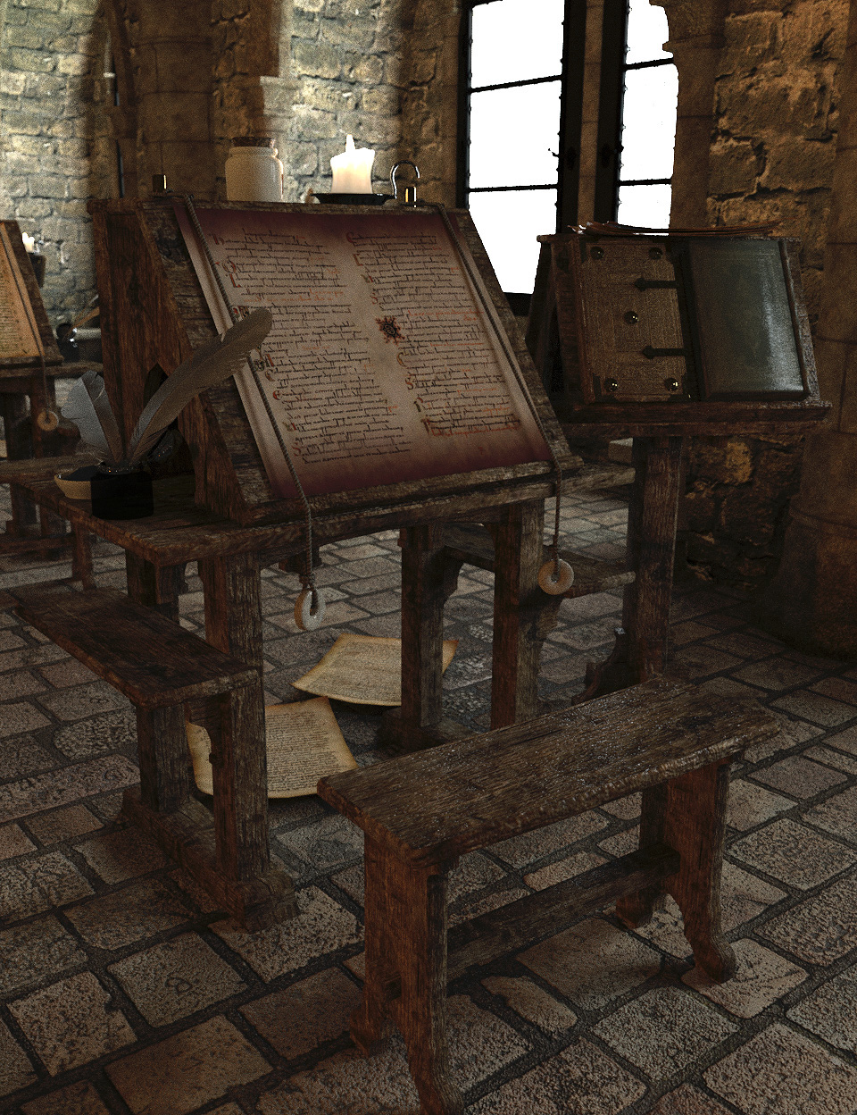 Medieval Scriptorium | Daz 3D