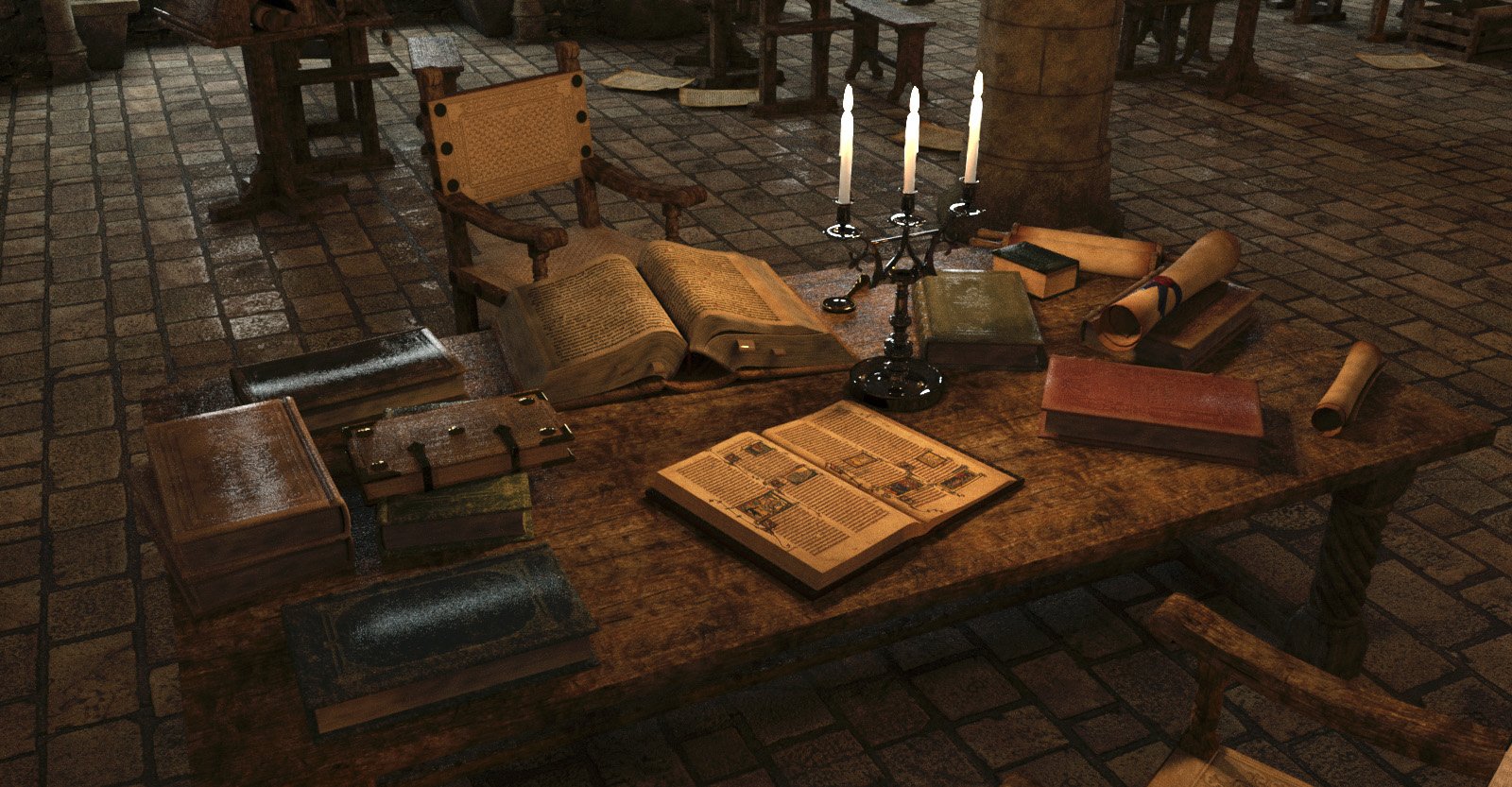 Medieval Scriptorium | Daz 3D