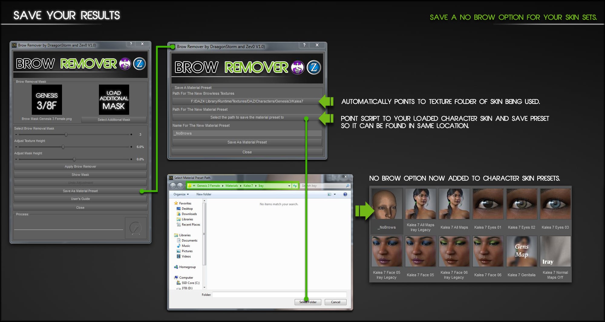 Brow Remover for Daz Studio | Daz 3D