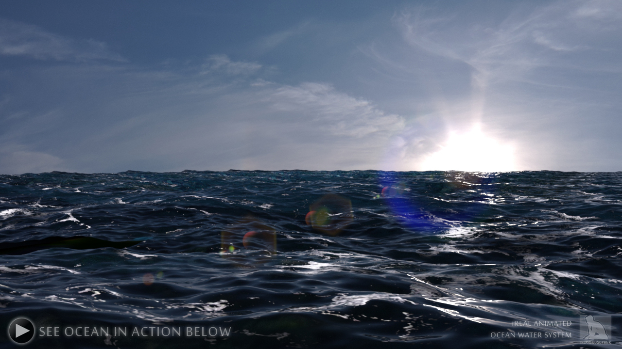 iREAL Animated Ocean Water System | Daz 3D