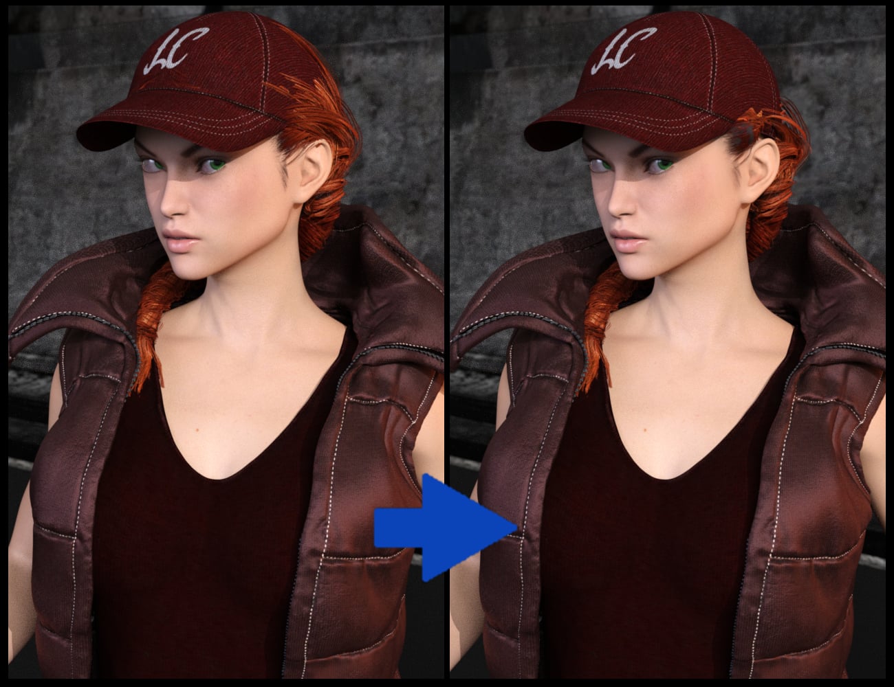 Hat And Hair Helper for Genesis 3 | Daz 3D
