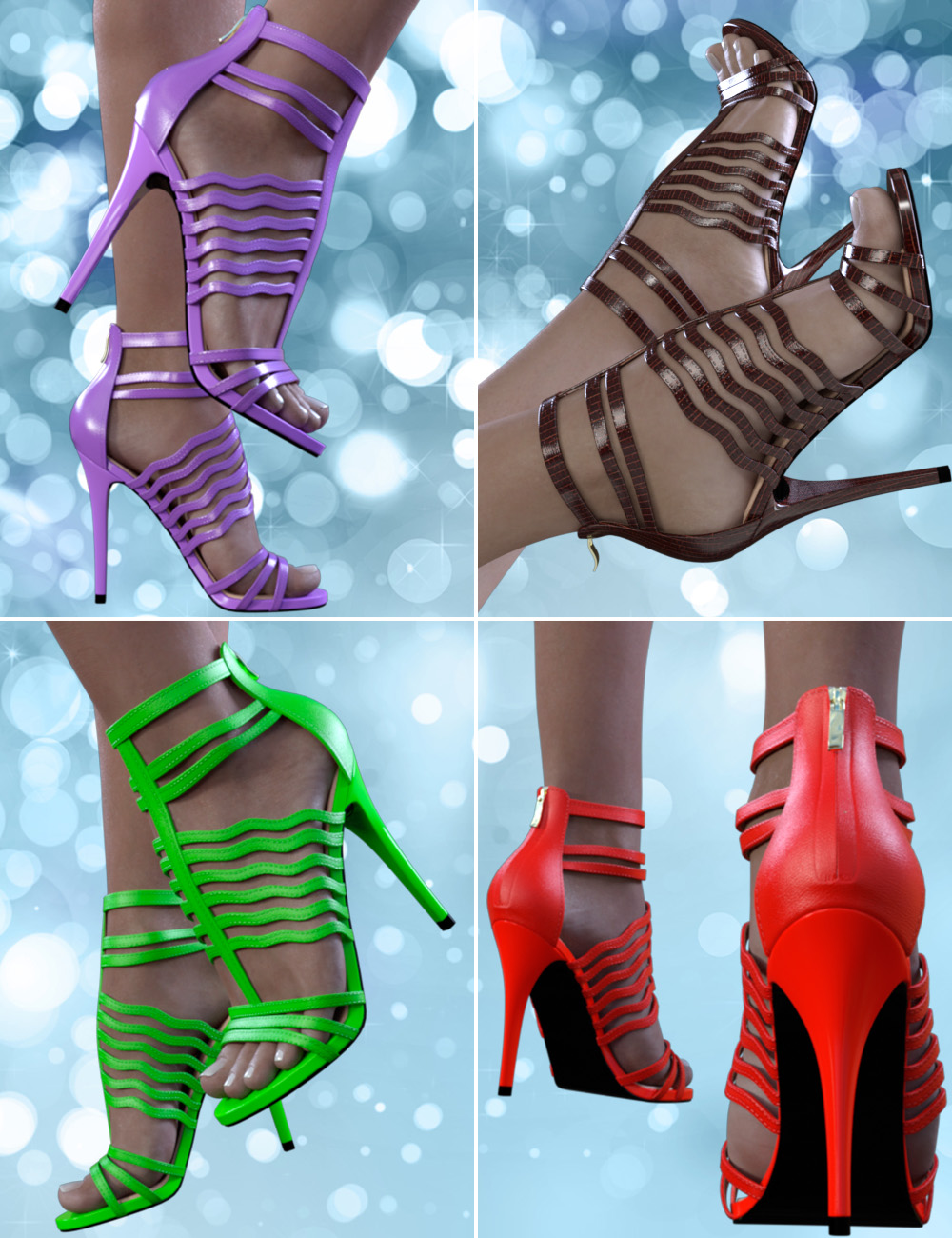 Mila Heels for Genesis 3 Female(s) | Daz 3D