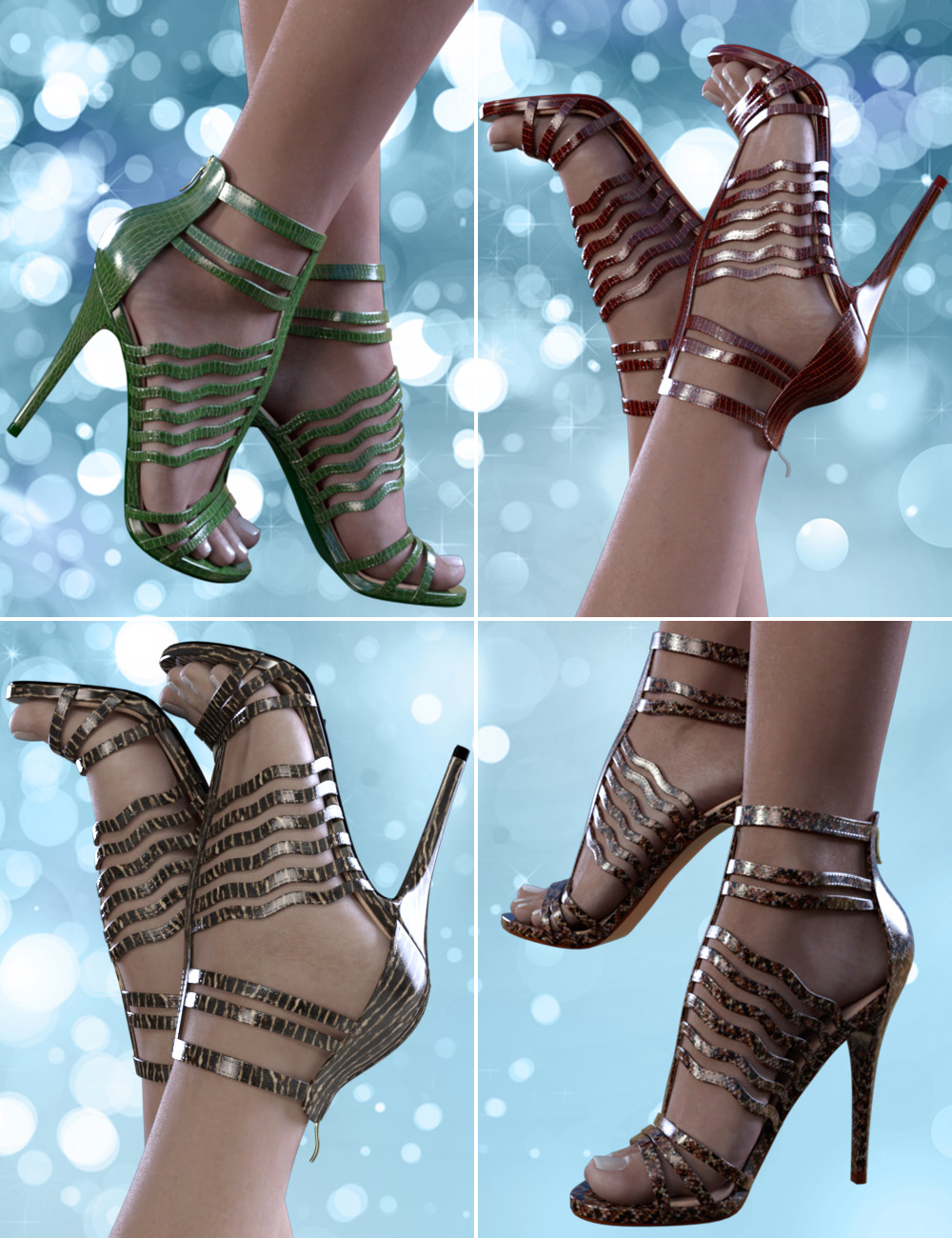 Mila Heels for Genesis 3 Female(s) | Daz 3D