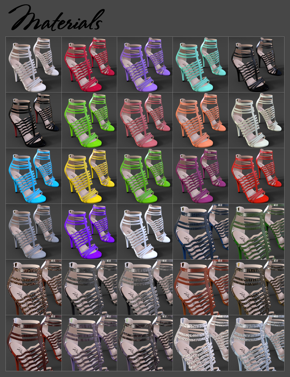 Mila Heels for Genesis 3 Female(s) | Daz 3D