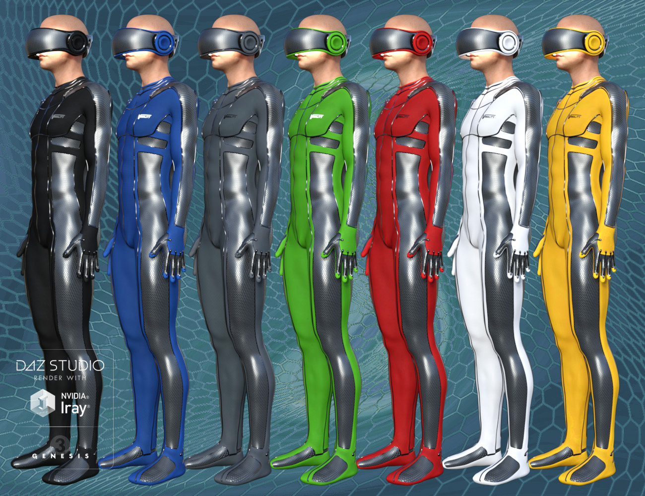 Virtual Reality Suit for Genesis 3 Male(s) | Daz 3D