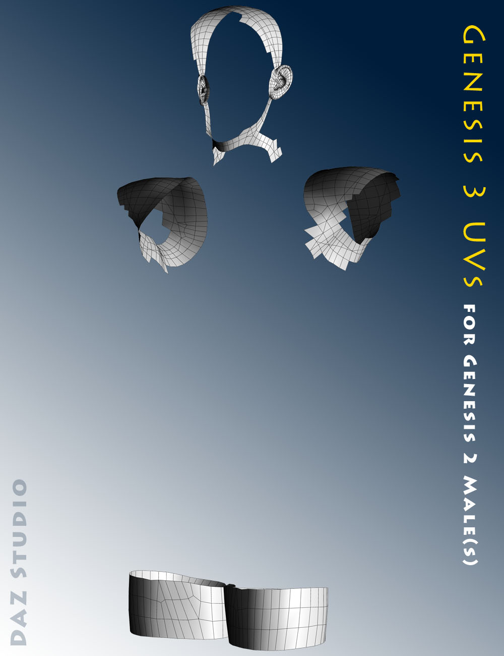 Genesis 3 UVs for Genesis 2 Male(s) | Daz 3D