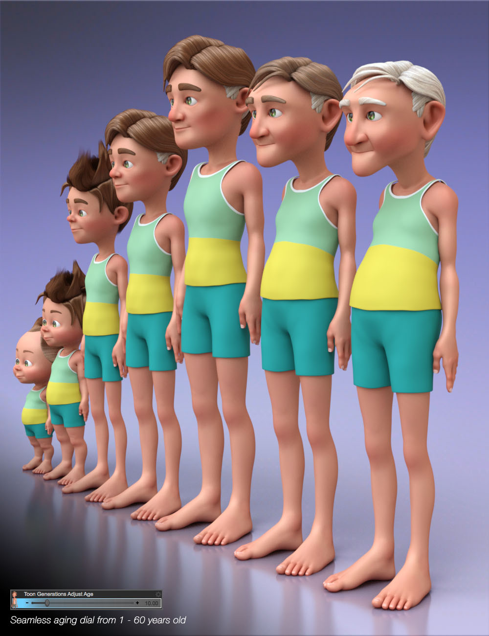 Toon Generations 2 Essentials for Genesis 3 | Daz 3D