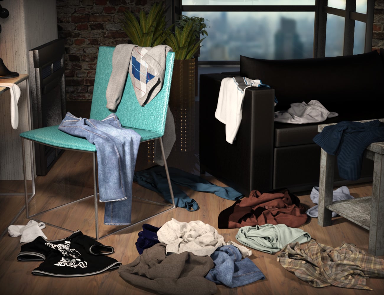 Messy Laundry Mega Set | Daz 3D