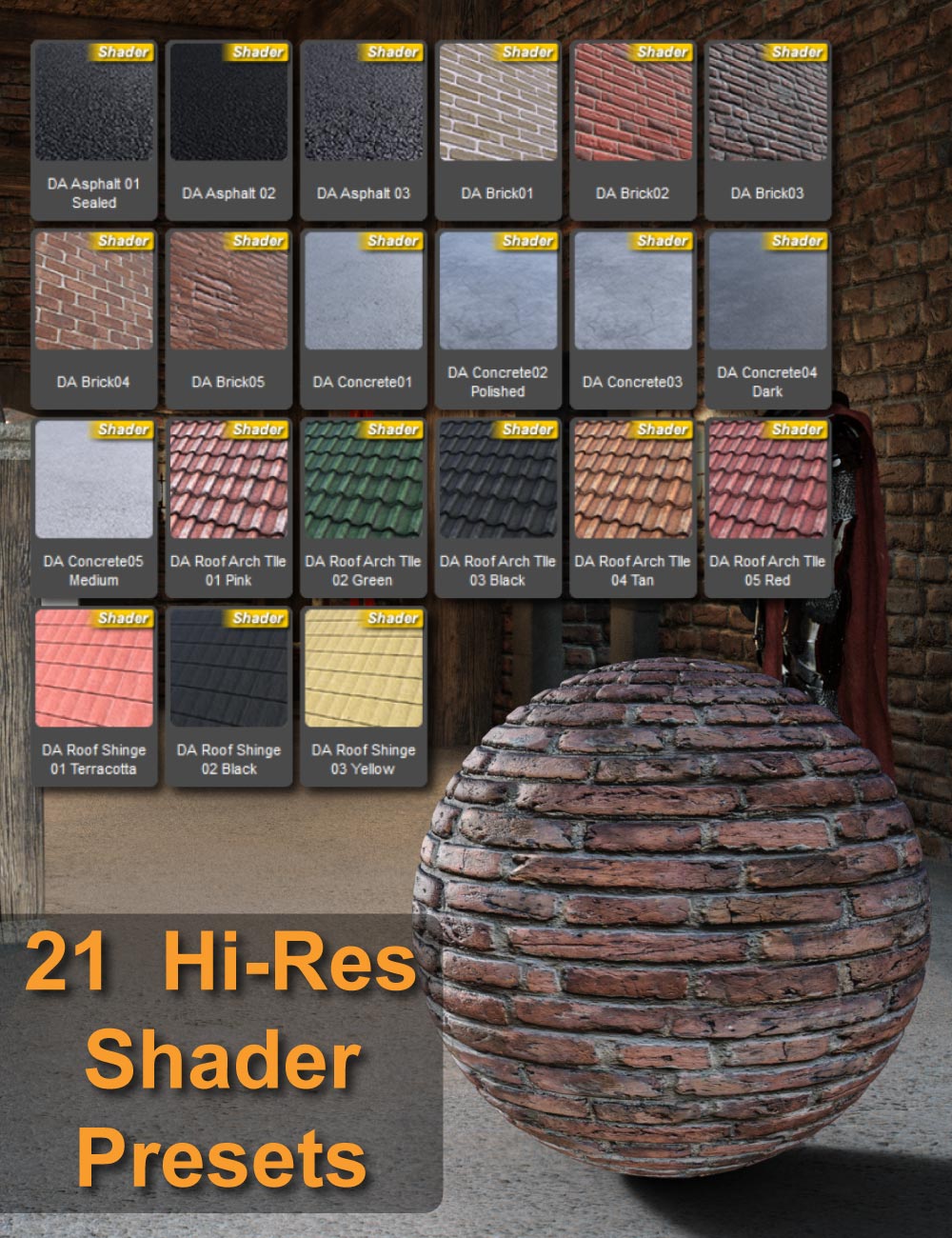 DA Brick and Mortar Shaders | Daz 3D